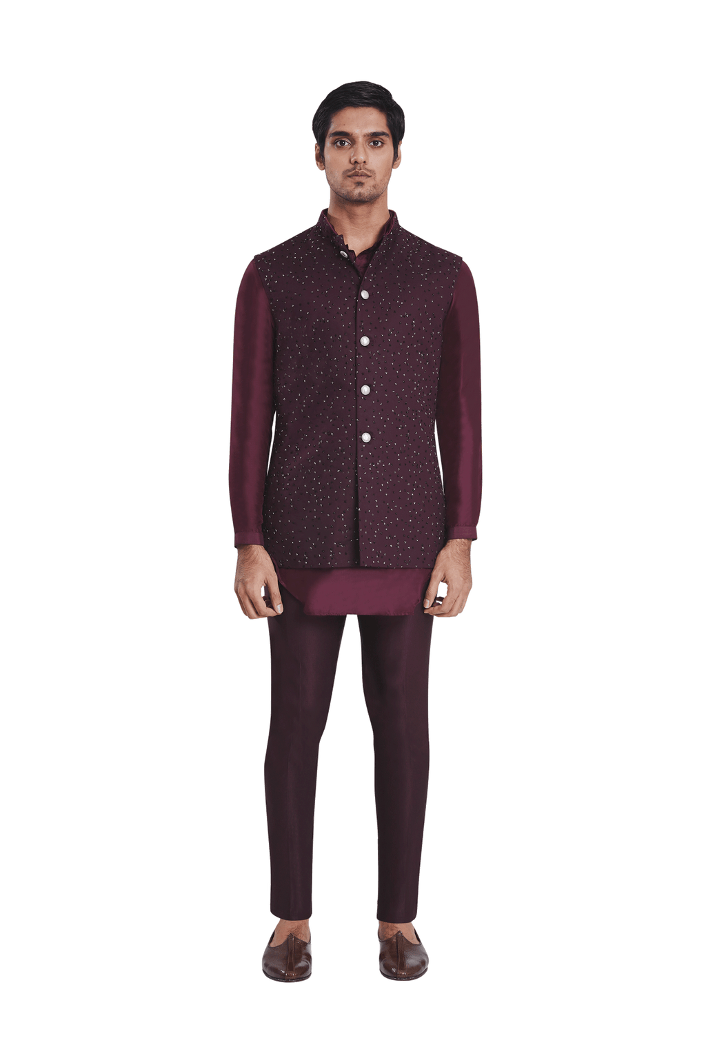 FLYING BIRD HIGHLIGHTED SLEEVELESS JACKET – Kunal Rawal